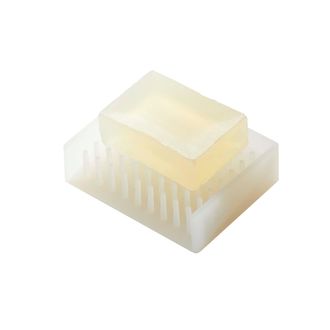 Yamazaki Tableware Selbstentleerende Seifenschale Seifenablage, Silikon, Weiß, One Size