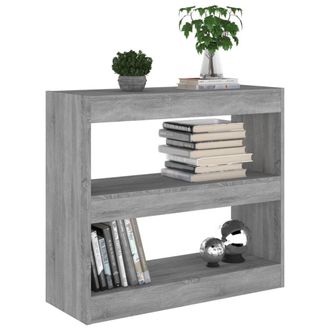 Generic B&uuml;cherschrank, Modernes B&uuml;cherregal mit 2 Ebenen und Offenem Regal, Kompakter Aufbewahrungsorganisator f&uuml;r Wohnzimmer, Heimb&uuml;ro und Schlafzimmer (Grau