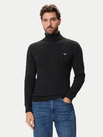 GANT Rollkragenpullover 8050607 Schwarz Regular Fit