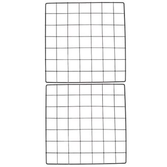 Happyyami 2 St&uuml;ck Quadratisches Wandgitter aus Eisen 35x35cm Fotowandgitter mit Drahtgitter f&uuml;r Wanddekoration und Bilderaufbewahrung Wandorganizer f&uuml;r K&uuml;che Ba