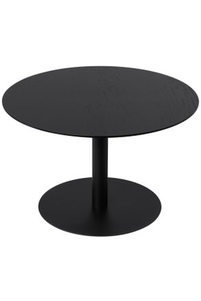 MID.YOU Mid.you Couchtisch, Schwarz, Metall, Holz, Holzwerkstoff, Esche, furniert, rund, rund, 60x38x60 cm, Wohnzimmer, Wohnzimmertische, Couchtische