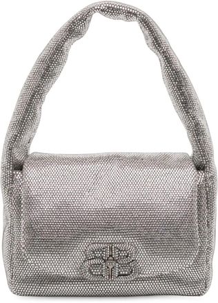 Balenciaga Hobo Bags - Small Rhinestone Embellished Calfskin Monaco Sling - Gr. unisize - in Silber - für Damen