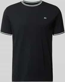 Christian Berg T-Shirt mit Kontraststreifen und Rundhalsausschnitt