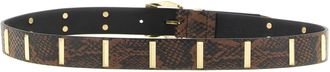 Pinko Python Print Belt - brown