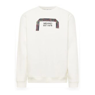 Carlo Colucci Homme, Sweatshirts et sweats &agrave; capuche, Blanc, Taille: 2XL Colucci Tapes SweaT-shirt