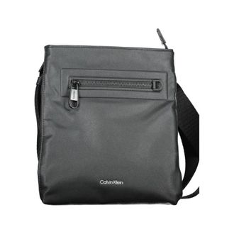 Calvin Klein Schwarze Polyester-Schultertasche mit Taschen - - Bags - Herren - Schwarzk - ONE SIZE