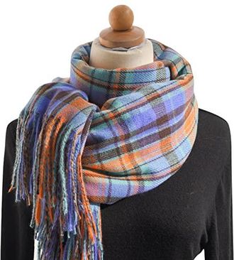 Generic Lot de 2 rideaux &agrave; galon fronceur, courts, pour femme, &eacute;pais et chaud, &agrave; franges, pour enfants et filles, bleu, A