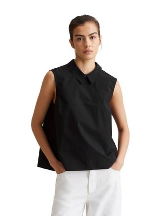 Marc O'Polo Denim Blusentop Knopfleiste und Faltendetails am R&uuml;cken, &auml;rmellos