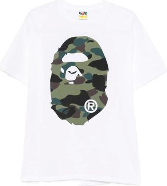 A Bathing Ape A Bathing Ape, Homme, Tops, Blanc, Taille: XL T-shirt A Bathing Ape