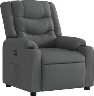 vidaXL Fauteuil inclinable Gris fonc&eacute; Tissu Vidaxl