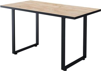 Vicco Esstisch Livorno, Schwarz/Goldkraft Eiche, 140 x 70 cm