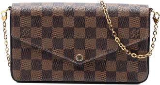 Louis Vuitton Hobo Bags - Damier Ebene Pochette Felicie - Gr. unisize - in Braun - f&uuml;r Damen