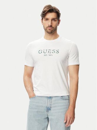 Guess T-Shirt M4YI38 J1314 Wei&szlig; Regular Fit