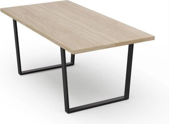 Blumfeldt Blumfeldt - Bearsdon Esstisch Holz, Massiv Echtholz Esstisch, Tisch f&uuml;r Esszimmer, 4 bis 6 Personen, Skandinavischer K&uuml;chentisch mit Metallbeinen