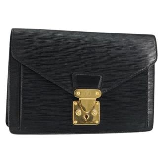 Louis Vuitton Pochette en cuir Pre-owned - Femme - Pre-owned - Noir - Taille: ONE Size