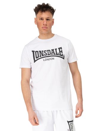 Lonsdale Male-Adult Fulwood T-Shirt, White/Black, 3XL EU