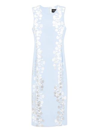 Cynthia Rowley robe mi-longue &agrave; fleurs - Bleu