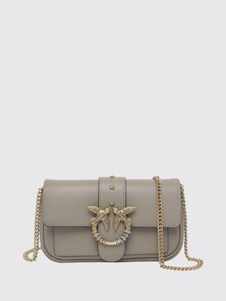 Pinko Mini-Umh&auml;ngetasche Love Bag Pocket aus Leder mit Kristallen und Nieten