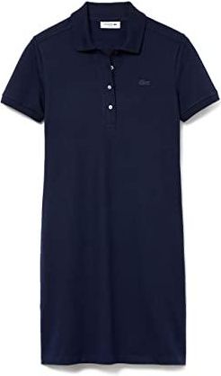 Lacoste Robe Slim Fit Femme, Marine, 44
