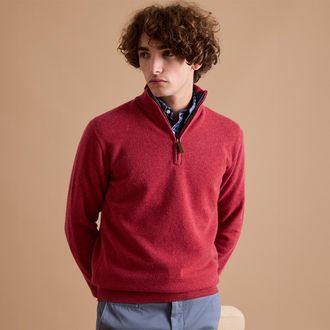 Bexley Keyden - Pull homme rouge et bleu foncé chiné