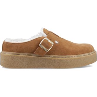 Hush Puppies Blanche Fleece Damen-Mules Sandalen Beige