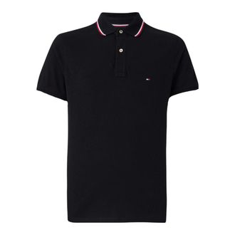 Tommy Hilfiger Klassisches Polo-Shirt - - Tops - Herren - Schwarzk - S