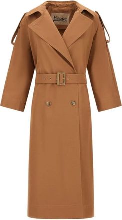 Herno Femme, Manteaux, Brun, Taille: 42 FR Trench cintura