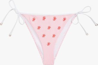Tommy Hilfiger Bas de maillot de bain ray&eacute; et logo brod&eacute; &agrave; nouer