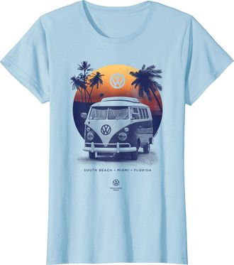 Volkswagen T1 Camper Florida Beach Sunset T-Shirt