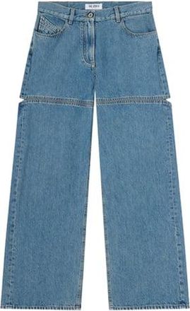 The Attico Jean large et droit avec d&eacute;coupes &agrave; larri&egrave;re en coton