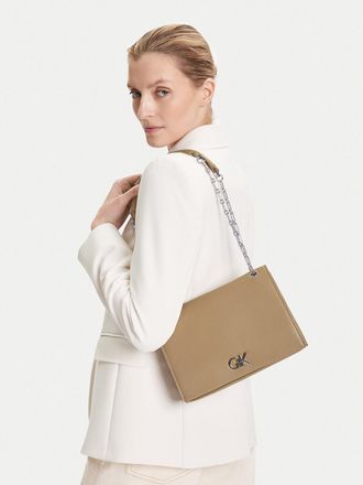 Calvin Klein Handtasche Calvin Klein Ck Medium Conv Chain Bag K60K612810 Beige