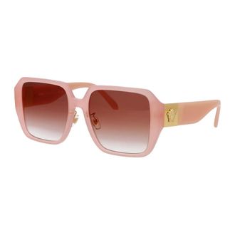 Versace Femme, Accessoires, Rose, Taille: 56 MM Squared Lunettes de soleil