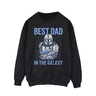 Star Wars Mandalorian Best Dad Galaxy Sweatshirt f&uuml;r Herren (Schwarz)