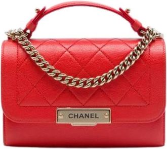 Chanel Pre-owned Label Click Satchel - Femme - Pre-owned - Rouge - Taille: ONE Size