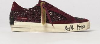Crime London Skate Low-Top-Sneaker aus Wildleder und Glitzerleder