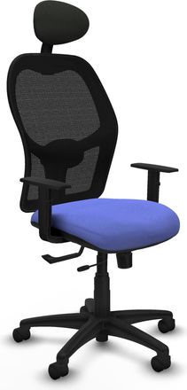 Piqueras y Crespo Stuhl mit verstellbarer Lendenwirbelst&uuml;tze, mit 1D-Armlehnen und festem Kopfteil, ausgestattet mit Syncro/Traslack und Schneideschaum, mit 50 mm Nylon