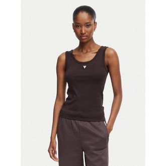Guess Top V6YP09 K4312 Dunkelbraun Regular Fit