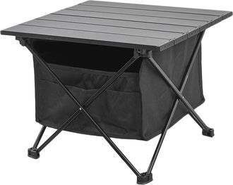 Cabilock Tragbarer Campingtisch Klappbar mit Aufbewahrungstasche Leichter Outdoor picknicktisch mit Anti rutsch f&uuml;&szlig;en und Praktischem Frontfach f&uuml;r Camping Gri