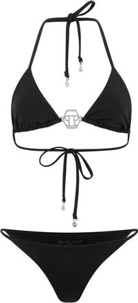 Philipp Plein Femme, Maillots de bain, Noir, Taille: 40 FR Swimming Bra Hexagon