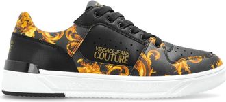 Versace Jeans Couture Homme, Chaussures, Noir, Taille: 42 EU Barocco Patterned Baskets