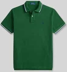 Polo Ralph Lauren Regular Fit Poloshirt aus reiner Baumwolle mit Kontraststreifen