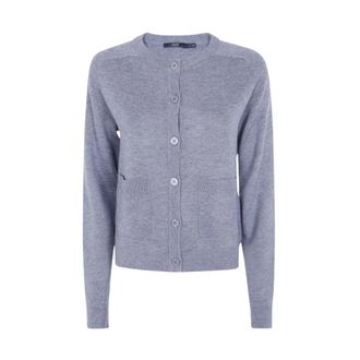 Seventy V-Ausschnitt Strickjacke - - Knitwear - Damen - Grau - XL