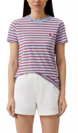 Polo Ralph Lauren T-Shirt T-shirt Streifen Pony Bunt Tee Retro Shirt Top Streifenmuster, Regular Fit, ovaler gerippter Ausschnitt