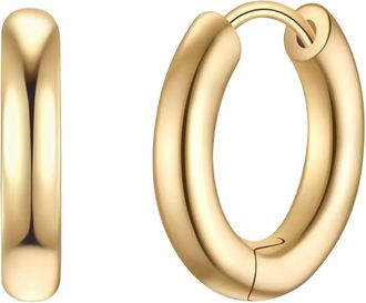 Glanzst&uuml;cke M&uuml;nchen Ohrringe - Sterling Silber Creolen - Gr. unisize - in Gold - f&uuml;r Damen