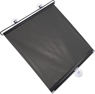 Valiclud Innenrollo Verdunkelungsrollo mit Saugnapf Schwarz Blickdicht Sonnenschutz Fensterrollo ohne Bohren für Balkon Küche Wohnzimmer Sichtschutz und Lichtb