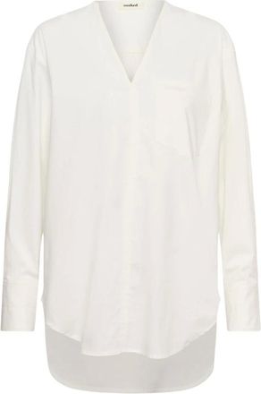 Soaked In Luxury SLNoelle Blouse &agrave; col en V - Femme - Blouses et Chemises - Blanc - Taille: 36 FR