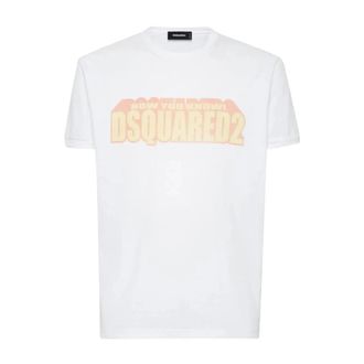 Dsquared2 Logo Print Herren T-Shirt - - Tops - Herren - Wei&szlig; - L