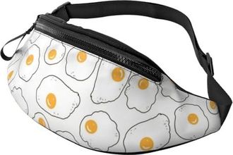 Generic OEufs Frits Blancs Sac De Voyage Unisexe Sac &Agrave; Bandouli&egrave;re R&eacute;glable Sacoche Bandouli&egrave;re Pour Randonn&eacute;e Vacances Ext&eacute;rieur 14X35Cm