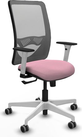 Piqueras y Crespo Computerstuhl Rosa Zulema mit wei&szlig;en und schwarzen Armlehnen, h&ouml;henverstellbare Lendenwirbelst&uuml;tze, ausgestattet mit Sincro 3 Positionen und Schneides