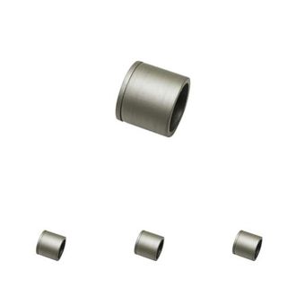 Gardinia Wandlager f&uuml;r Gardinenstangen mit &Oslash; 19 mm, Inklusive Befestigungsmaterial, Wandmontage, Serie Kira, Silber (Packung mit 4)